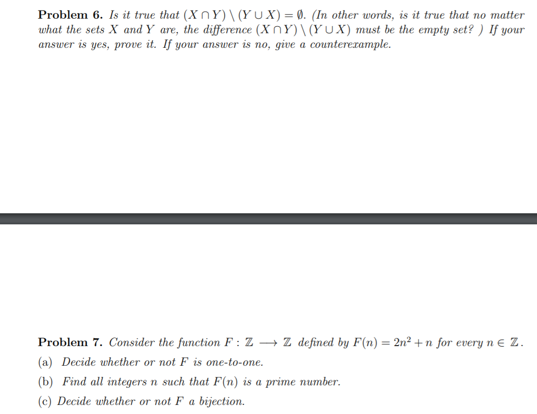 Solved Problem 6. Is it true that (XRY) (YUX) = 0. (In other | Chegg.com