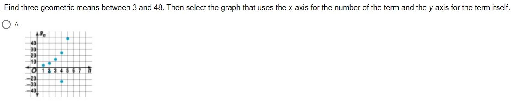 Solved Find three geometric means between 3 and 48 . Then | Chegg.com