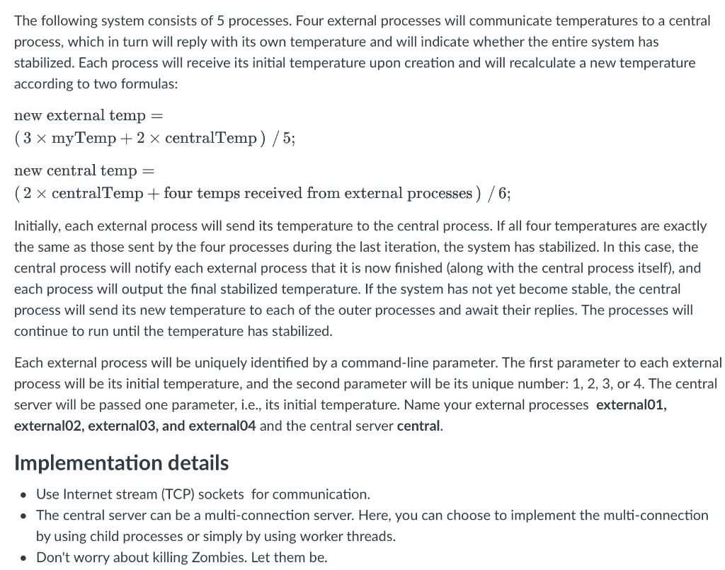 Solved The following system consists of 5 processes. Four | Chegg.com