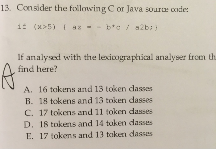 Solved If analysed with the lexicographical analy ser from | Chegg.com