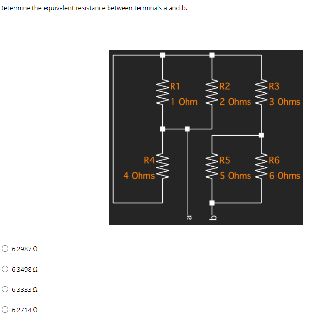 Solved Determine the equivalent resistance between terminals | Chegg.com