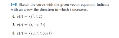 Solved 6-8 Sketch the curve with the given vector equation. | Chegg.com