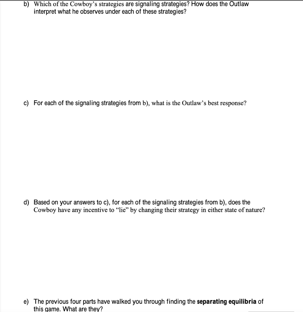 Solved Problem #1: Separating Equilibria (10 pts) Consider | Chegg.com