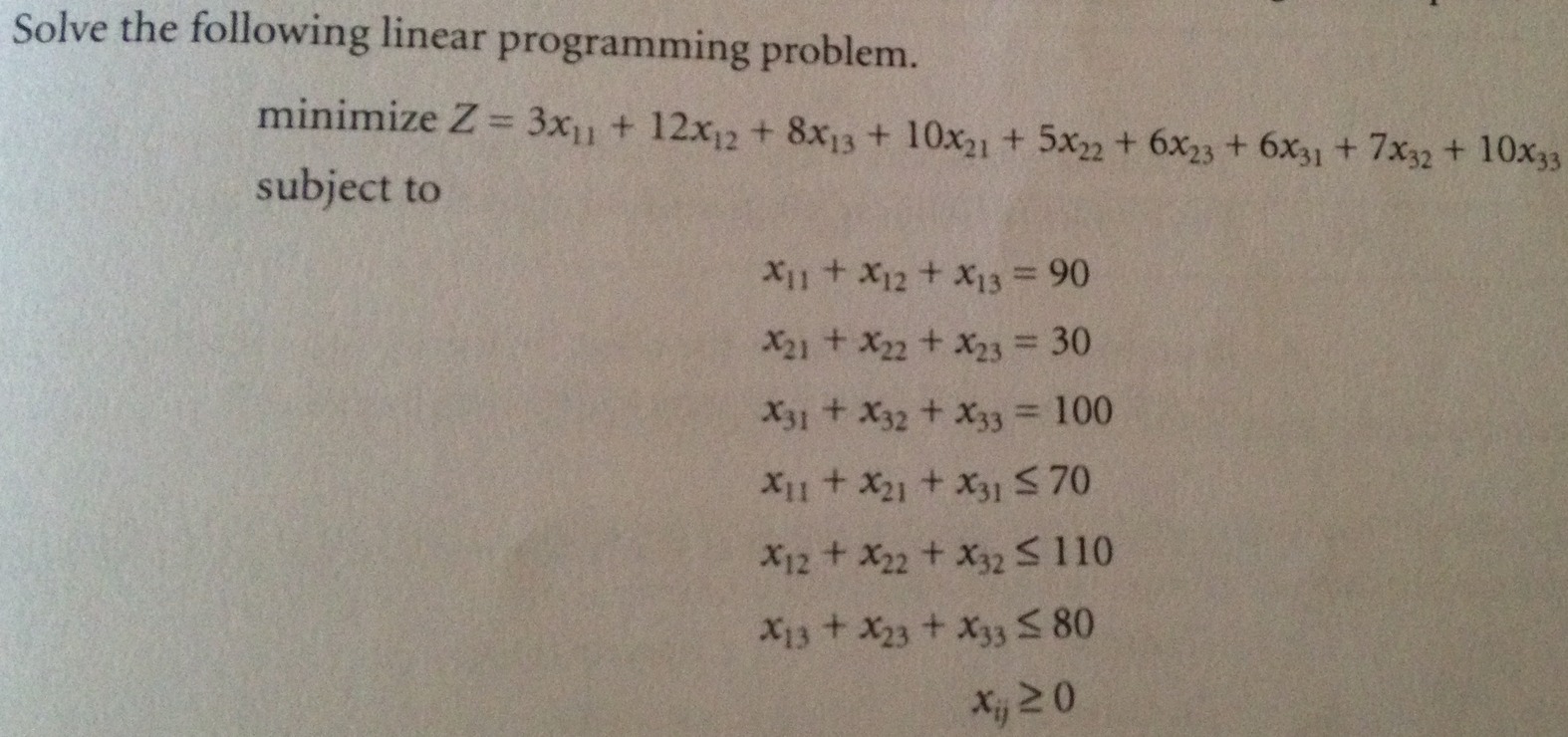 Solved Solve the following linear programming problem. | Chegg.com Solved Solve the following linear programming problem. | Chegg.com