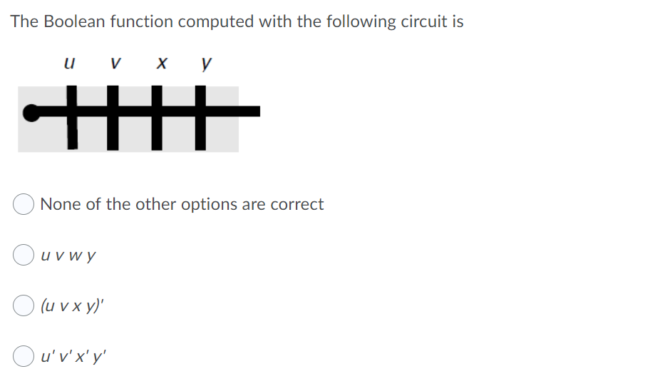 Solved The Boolean function computed with the following | Chegg.com