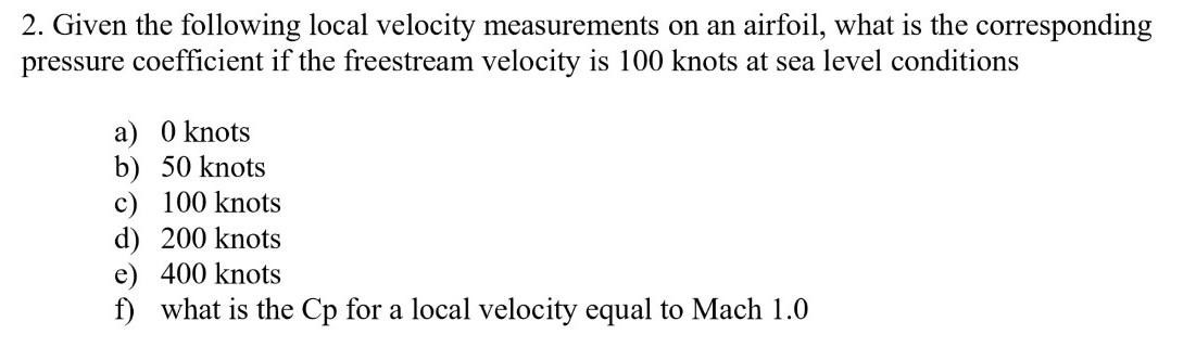 Solved 2. Given the following local velocity measurements on | Chegg.com