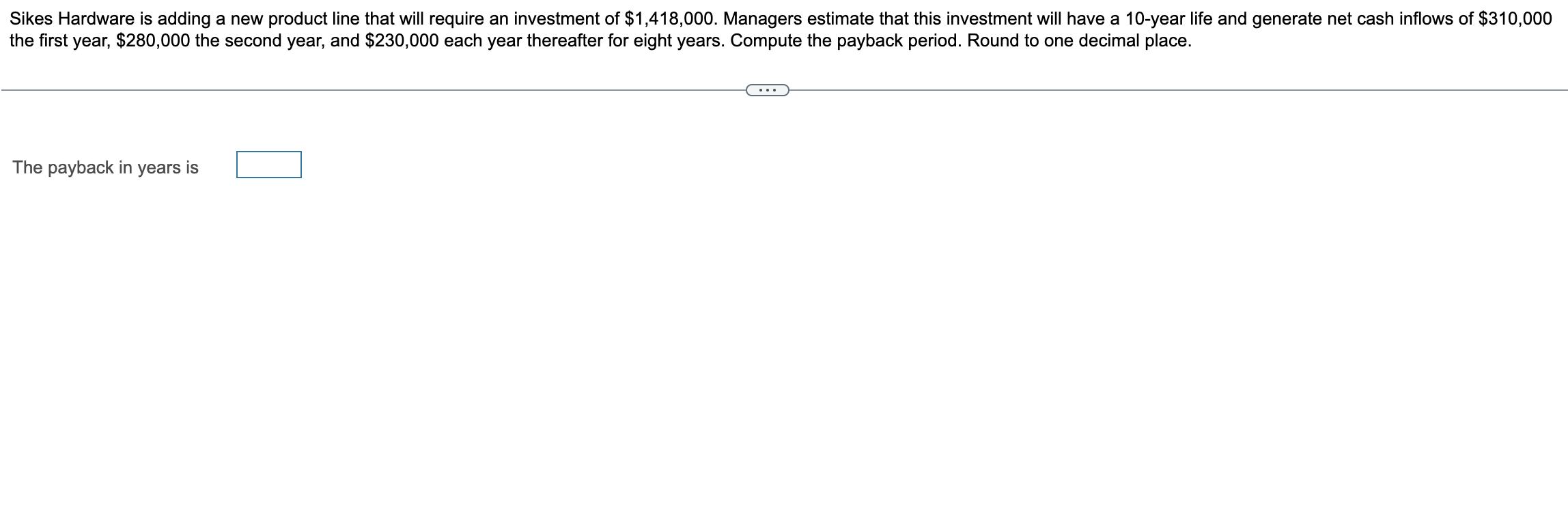 Solved Sikes Hardware is adding a new product line that will | Chegg.com