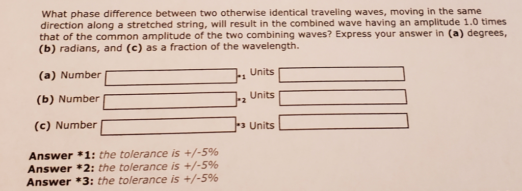 Solved What phase difference between two otherwise identical | Chegg.com