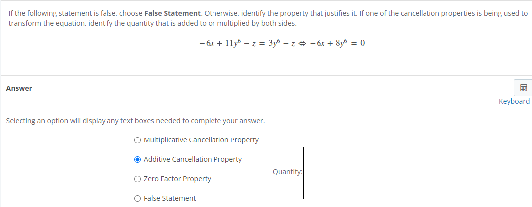 Solved If the following statement is false, choose False | Chegg.com