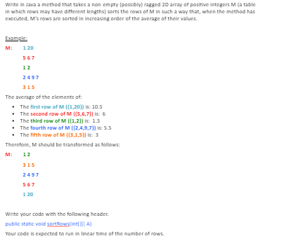 Solved Write in Java a method that takes a non empty | Chegg.com