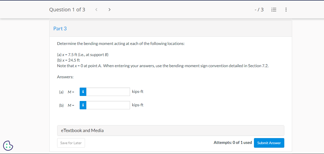 Solved For the simply supported beam subjected to the | Chegg.com