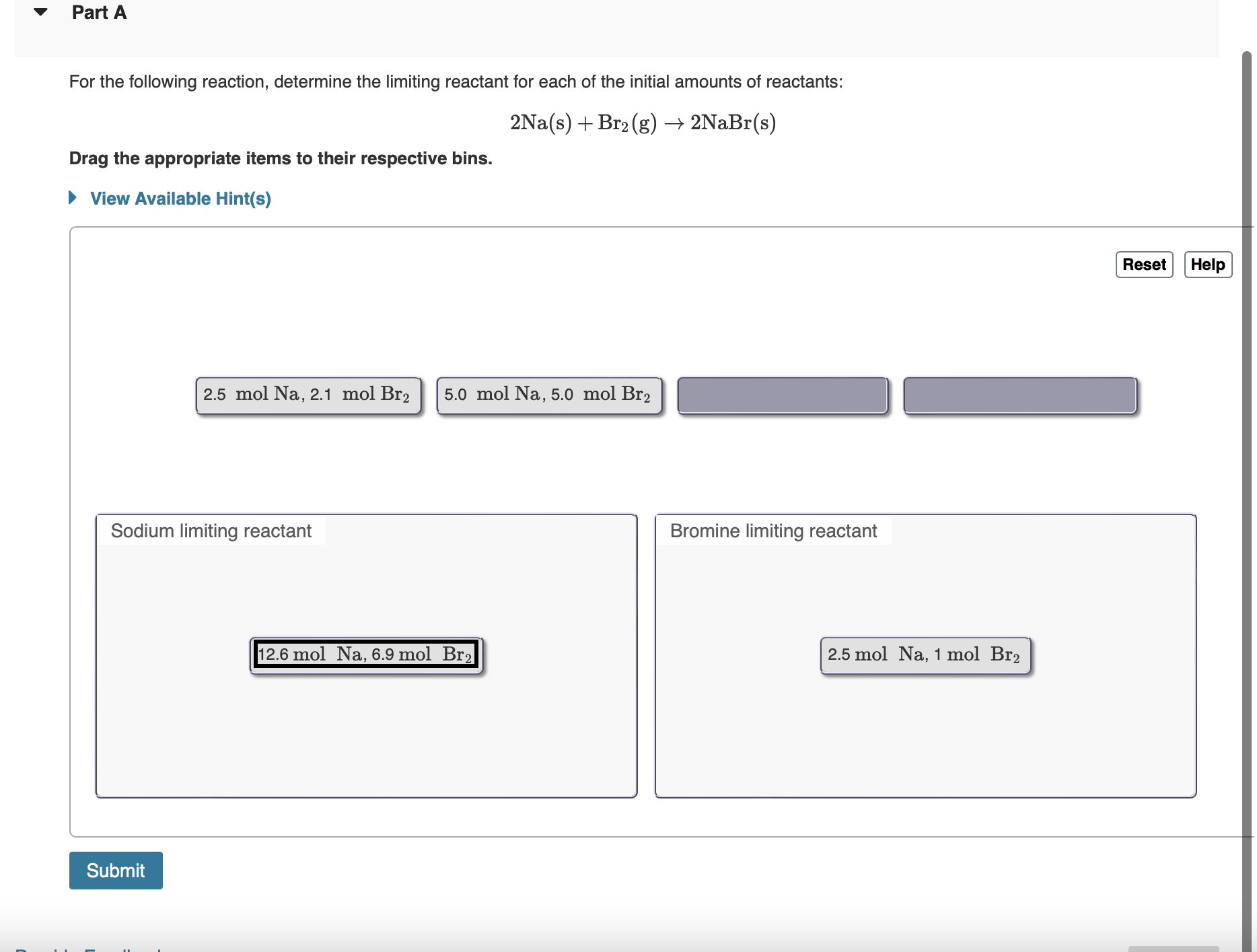 Solved Part A For the following reaction, determine the | Chegg.com