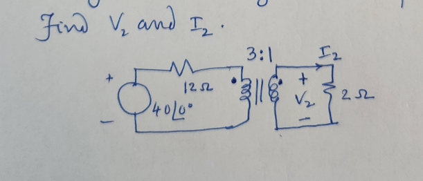 Solved Find V2 and I2. | Chegg.com