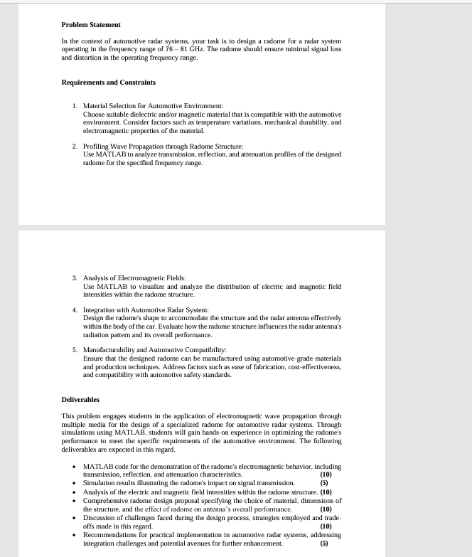 [Solved]: MATLAB code for the demonstration of the radome