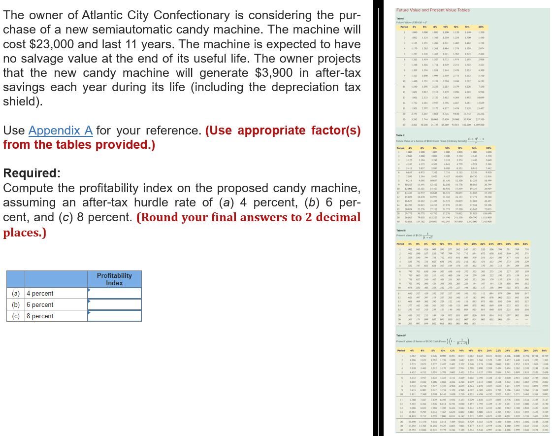 Solved The owner of Atlantic City Confectionary is | Chegg.com