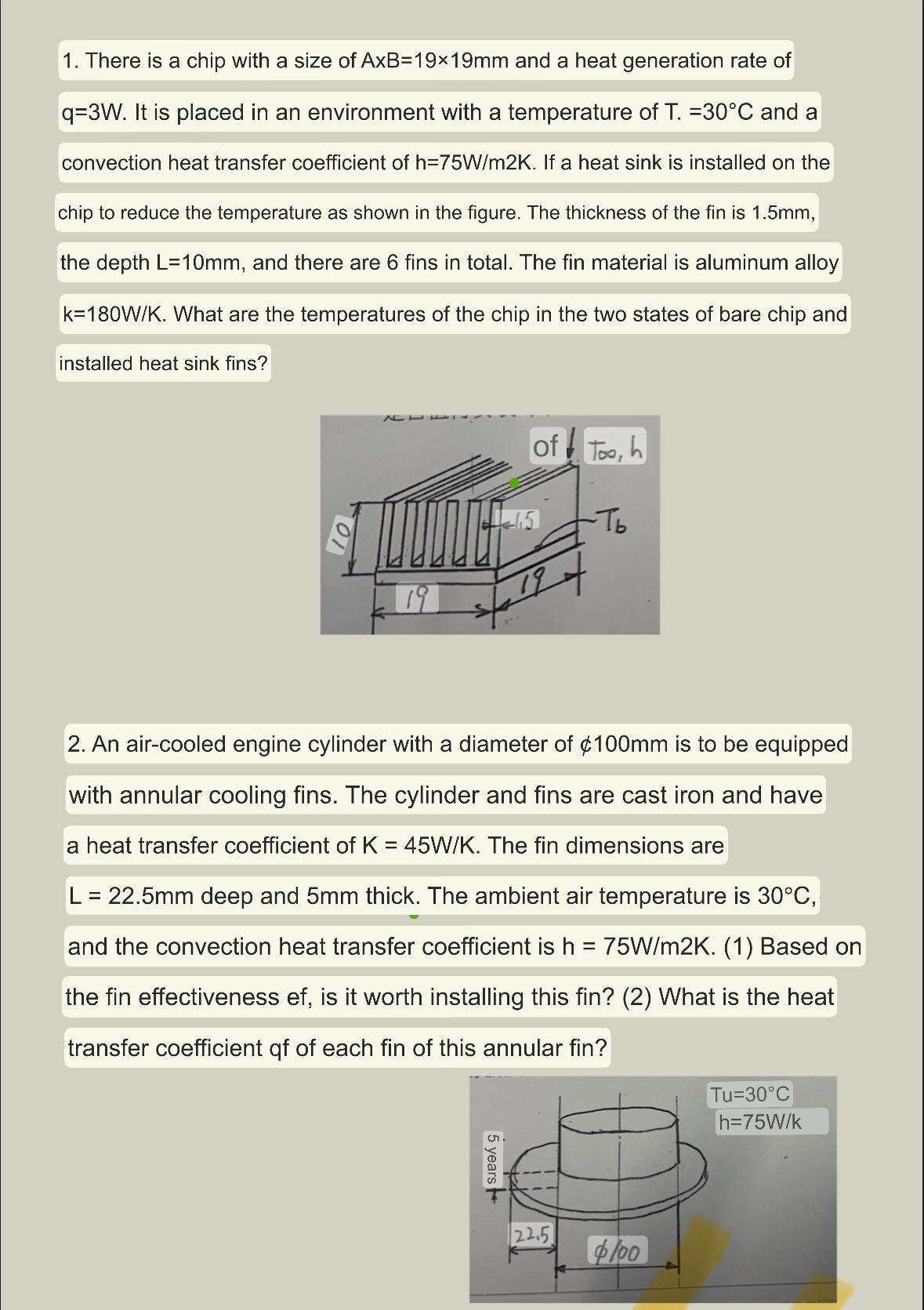 Solved There is ﻿a chip with a size of A×B=19×19mm ﻿and a | Chegg.com