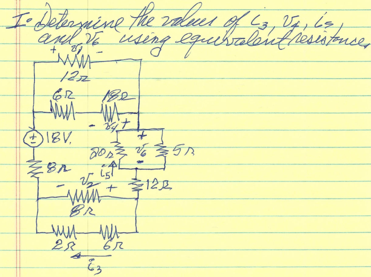 Solved Determine The Values Of I3 V4 I5 And V6 Using 2308