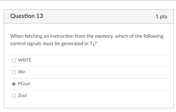 Solved When fetching an instruction from the memory, which | Chegg.com