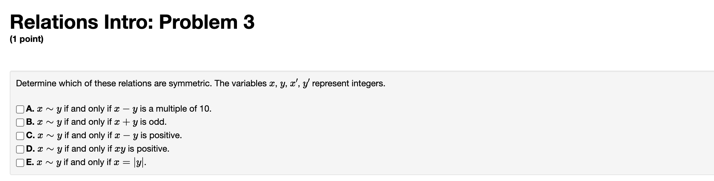 Solved Determine which of these relations are symmetric. The | Chegg.com