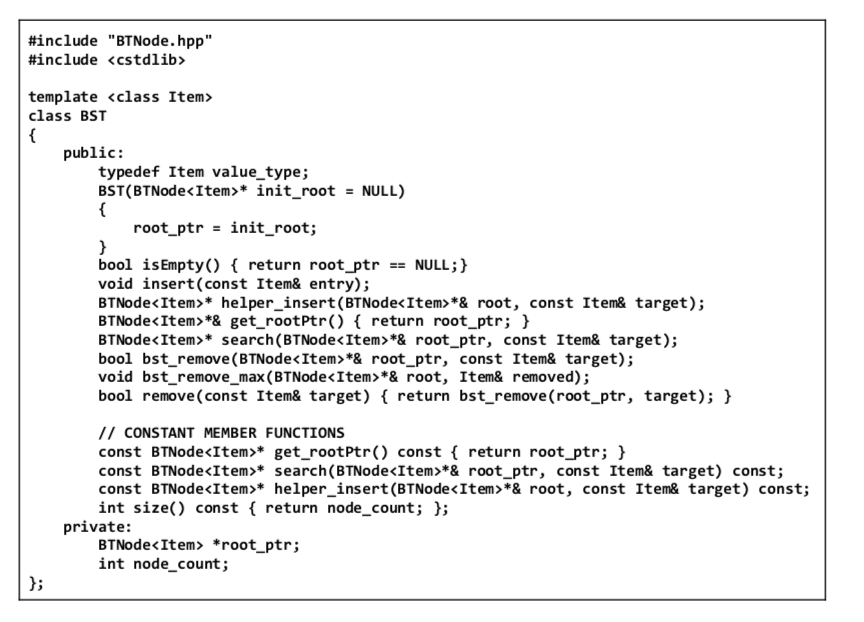 #include #include "BTNode.hpp" template * | Chegg.com