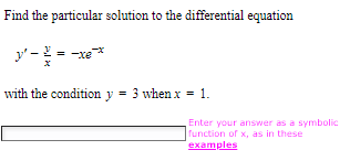 Solved Find the particular solution to the differential | Chegg.com