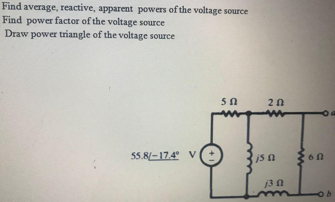 Solved Find average, reactive, apparent powers of the | Chegg.com