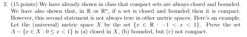 2. (15 points) We have already shown in class that | Chegg.com