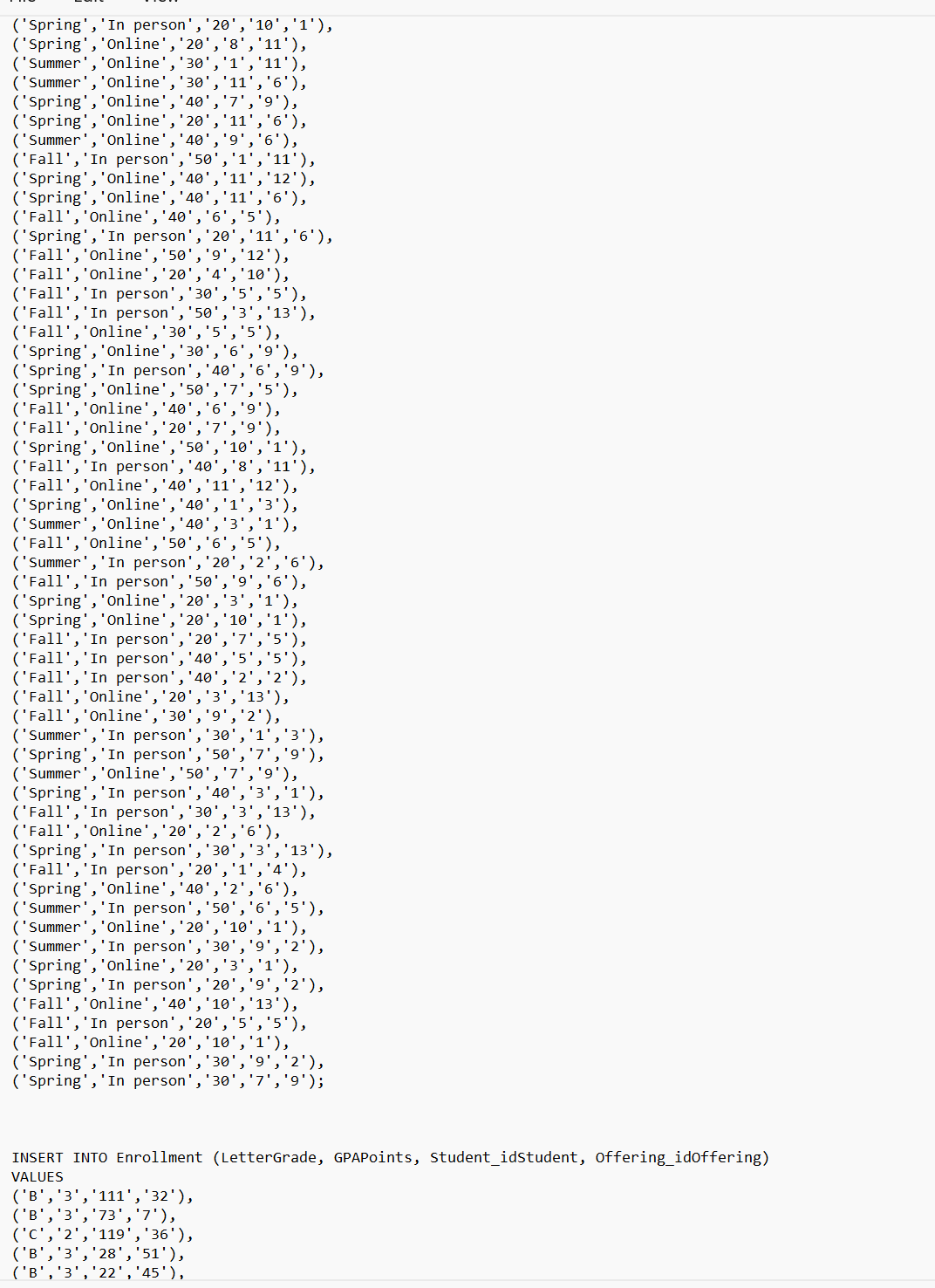 Solved UMGC IFSM 330 Assignment SQL University This | Chegg.com