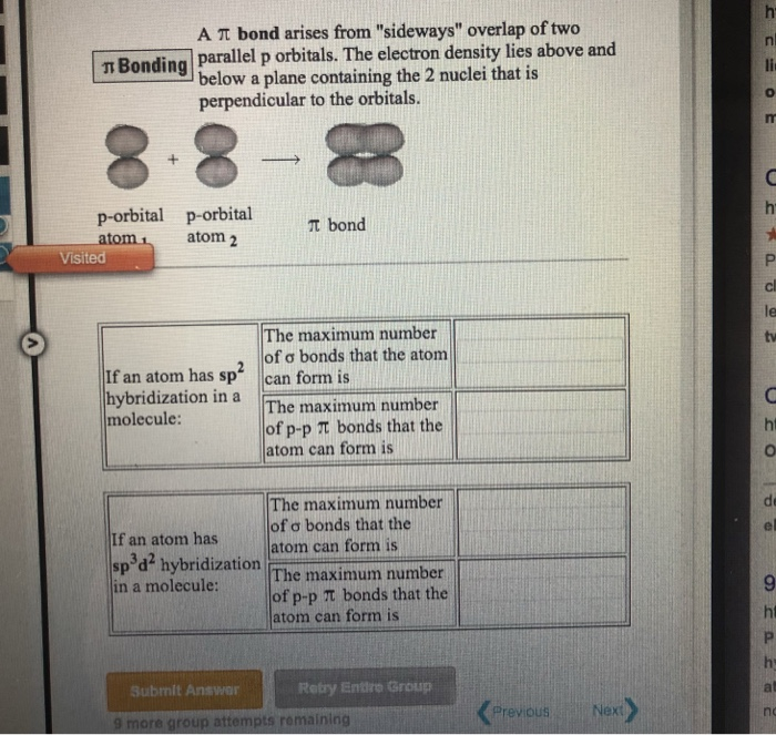 Solved A Tt bond arises from "sideways" overlap of two 2req | Chegg.com