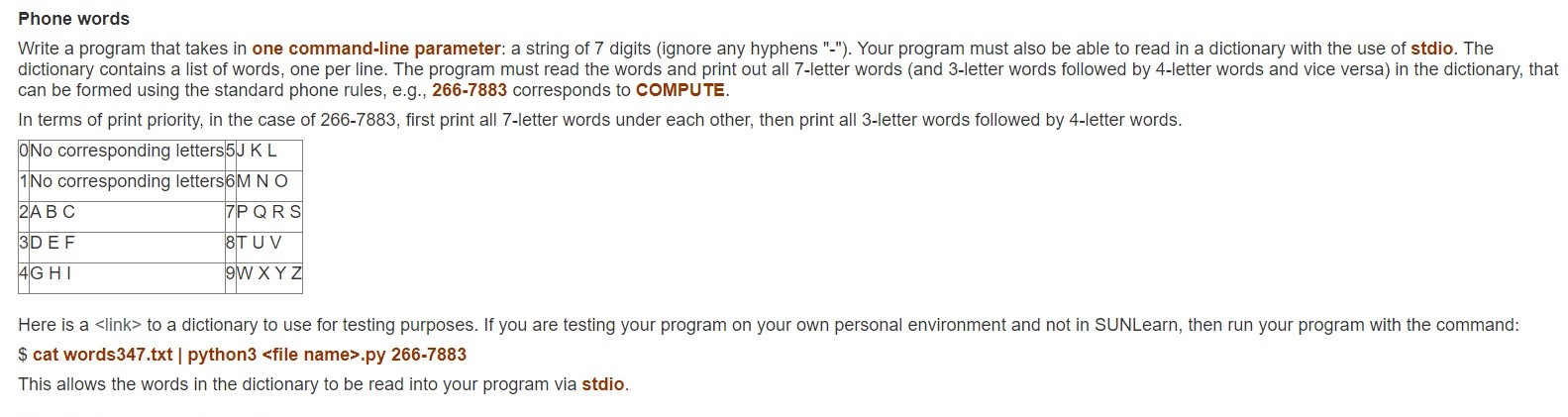 Solved Phone words can be formed using the standard phone | Chegg.com