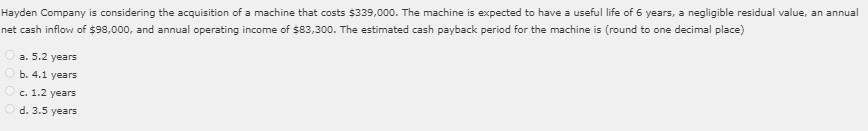 Solved The expected average rate of return for a proposed | Chegg.com