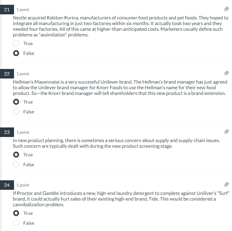 Solved 1 point Nestle acquired Ralston-Purina, manufacturers | Chegg.com