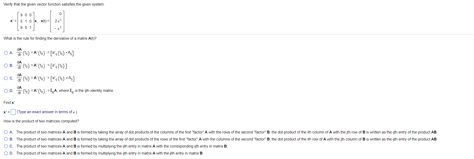 Solved Verify that the given vector function satisfies the | Chegg.com