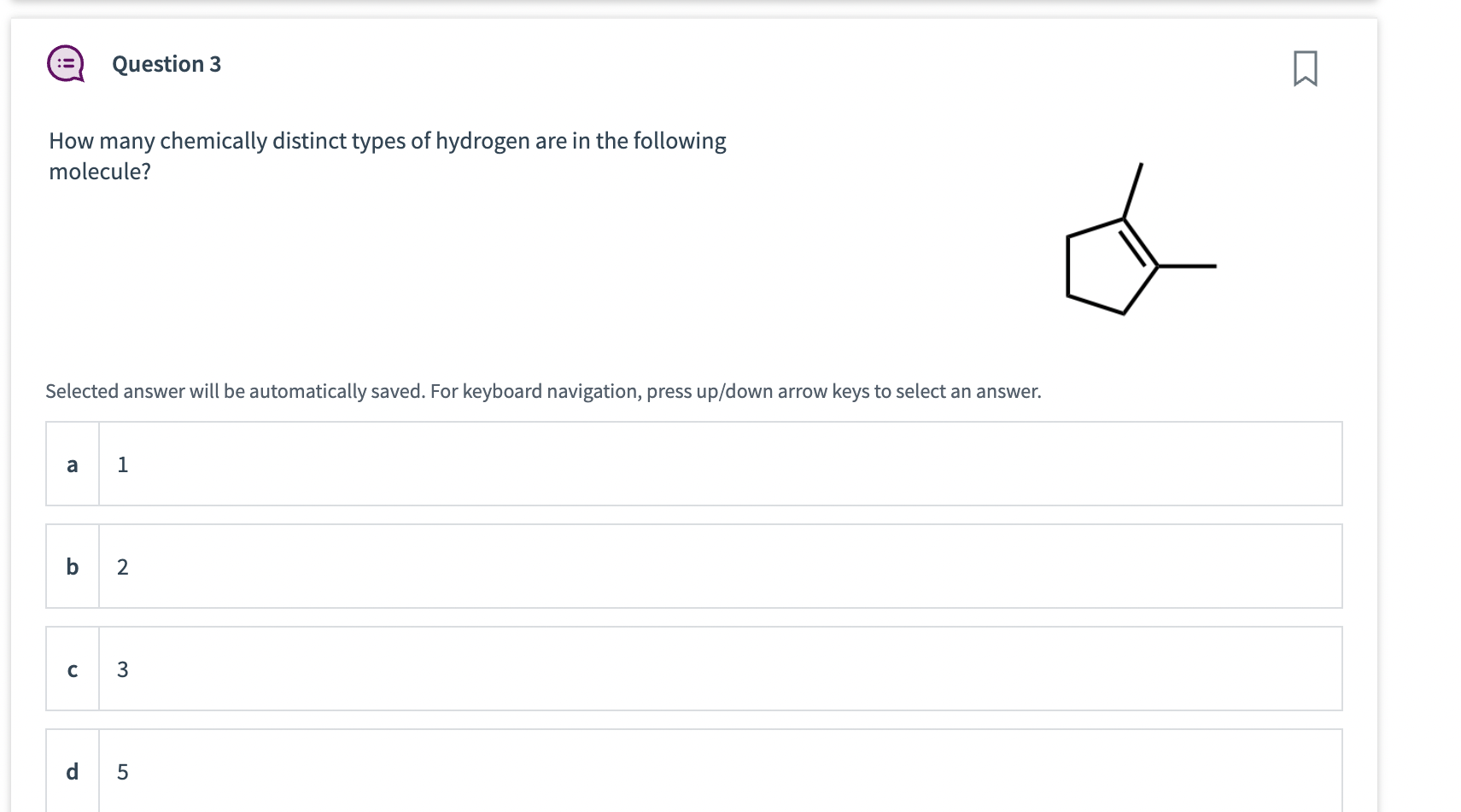 Solved How many chemically distinct types of hydrogen are in | Chegg.com