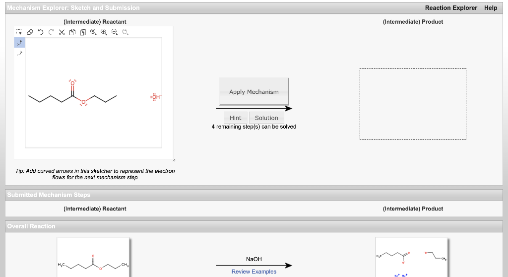 Solved Reaction Explorer Help Mechanism Explorer: Sketch and | Chegg.com