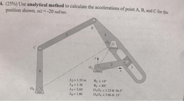 Solved 4. (25%) Use analytical method to calculate the | Chegg.com