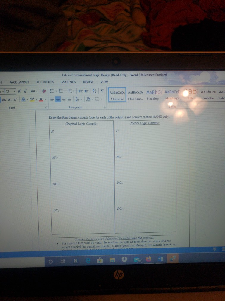 Solved Lab 7- Combinational Logic Design [Read-Only] - Word | Chegg.com