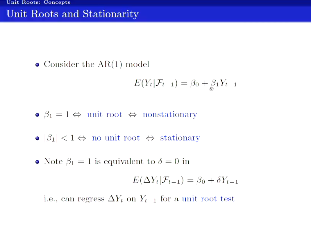 Unit Roots: Concepts Unit Roots and Stationarity . | Chegg.com