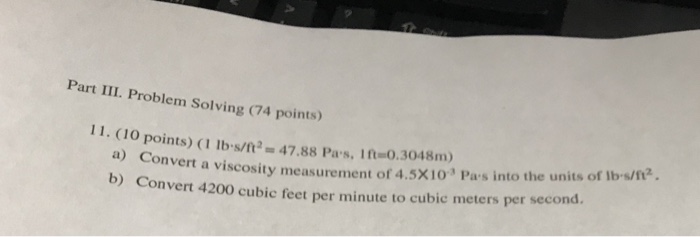 Solved Part III. Problem Solving (74 points) 11. (10 | Chegg.com
