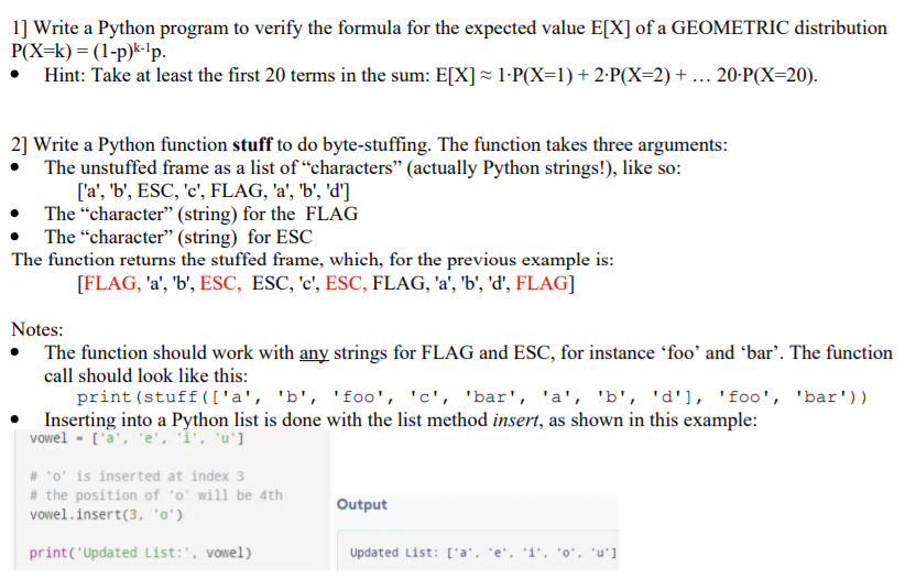 Solved 1 Write A Python Program To Verify The Formula For Chegg