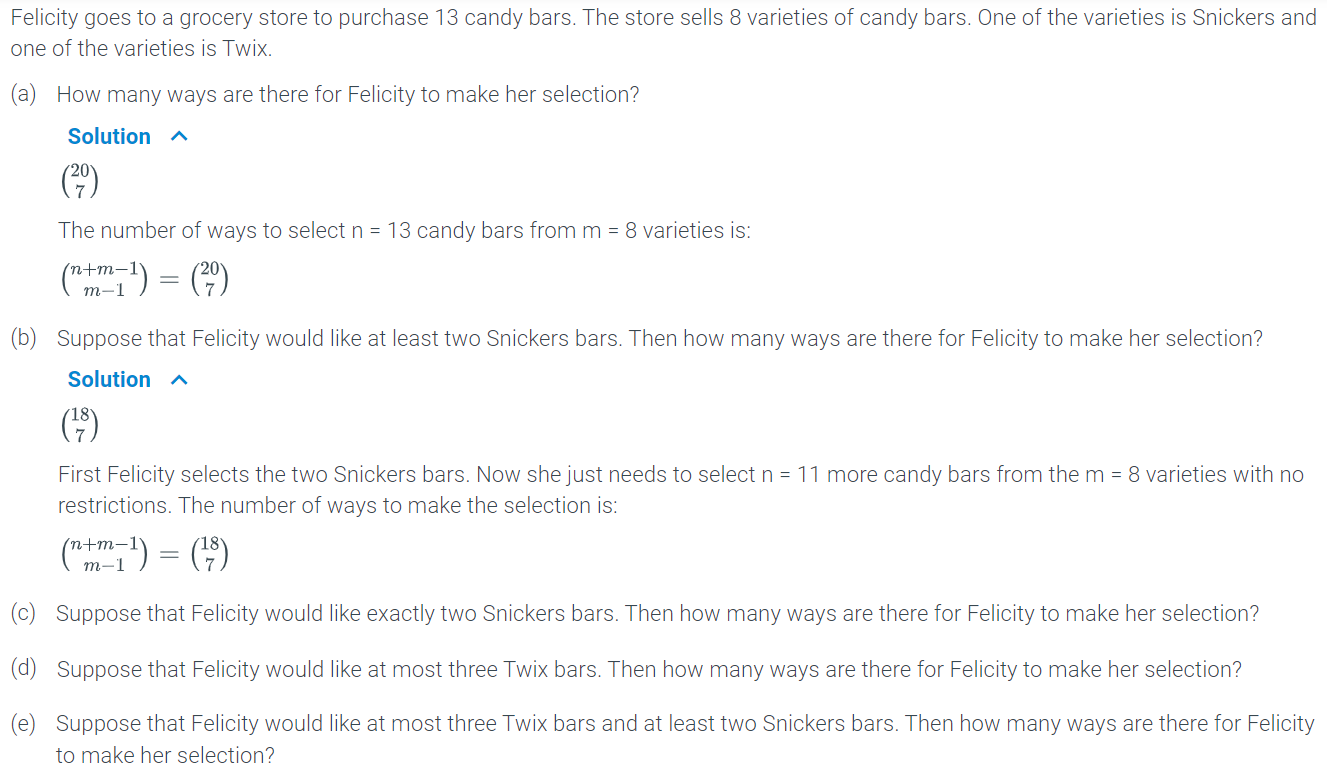 Solved Felicity goes to a grocery store to purchase 13 candy | Chegg.com