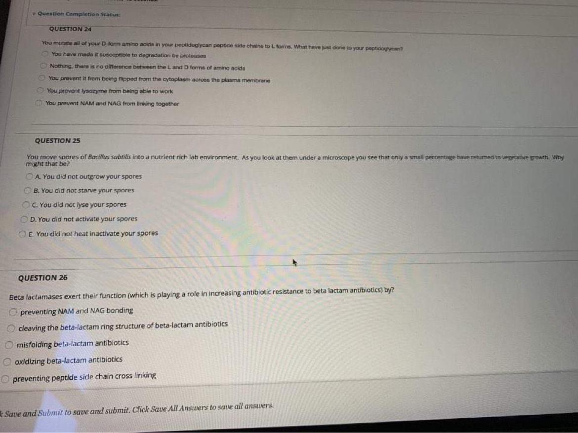 Solved Question Completion Status QUESTION 24 You mutate all | Chegg.com