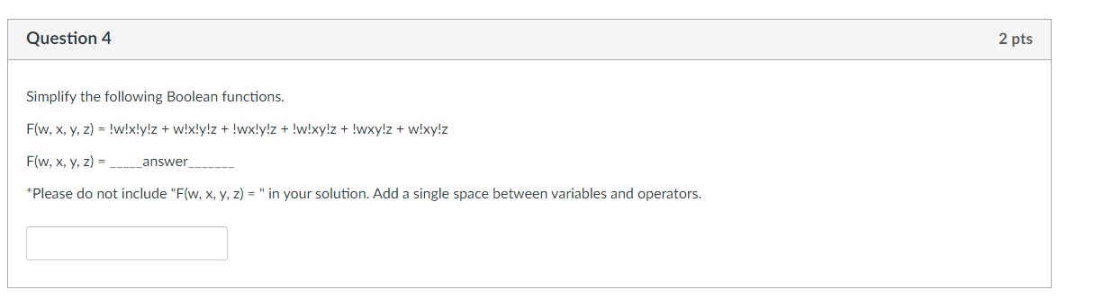 Solved Simplify The Following Boolean Functions 2269