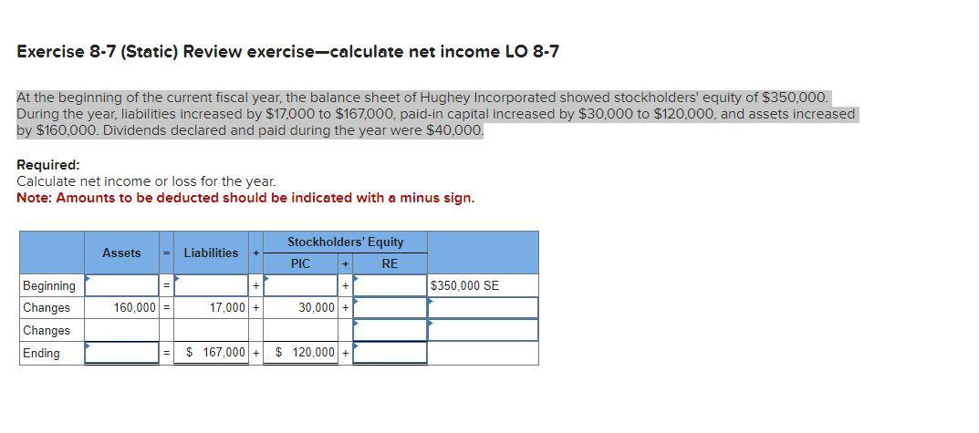 Solved Exercise 8 7 Static Review Exercise Calculate Net