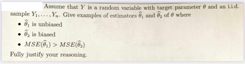 Solved Assume that Y is a random variable with target | Chegg.com