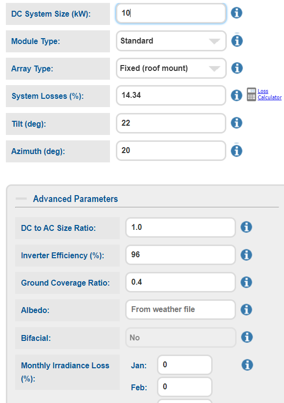 Solved Model A Pv Array Using The Pvwatts 8 calculator For 7453