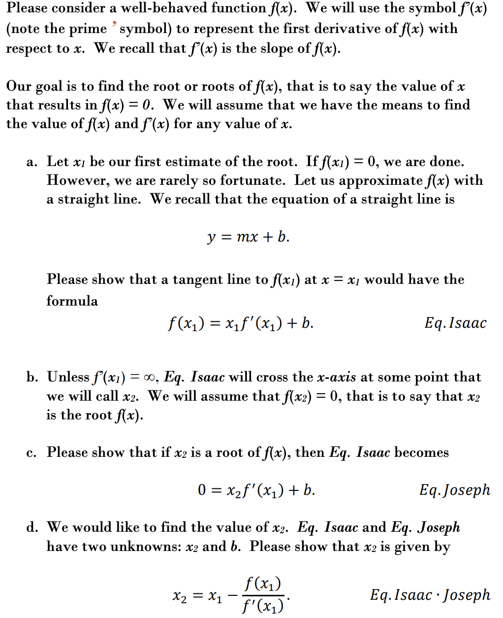 Solved Please consider a well-behaved function f(x). We will | Chegg.com