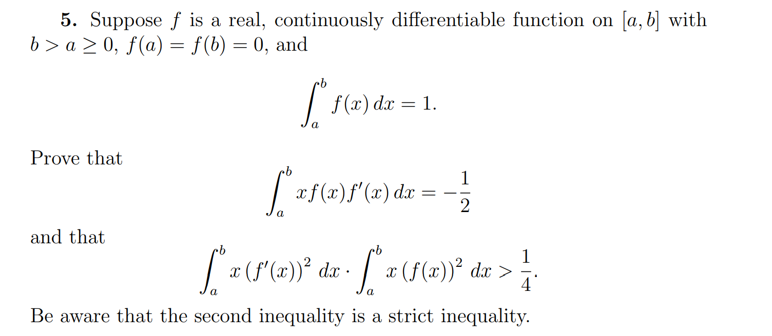 Solved 5. Suppose f is a real, continuously differentiable | Chegg.com