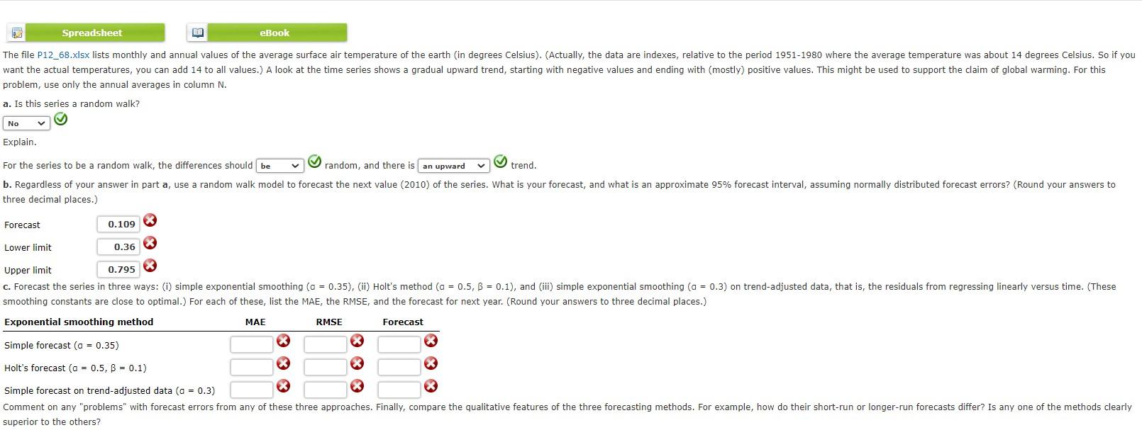 problem, use only the annual averages in column N. a. | Chegg.com