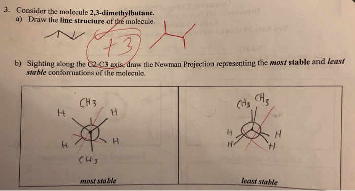 Solved 3. Consider the molecule 2,3-dimethylbutane. a) Draw | Chegg.com